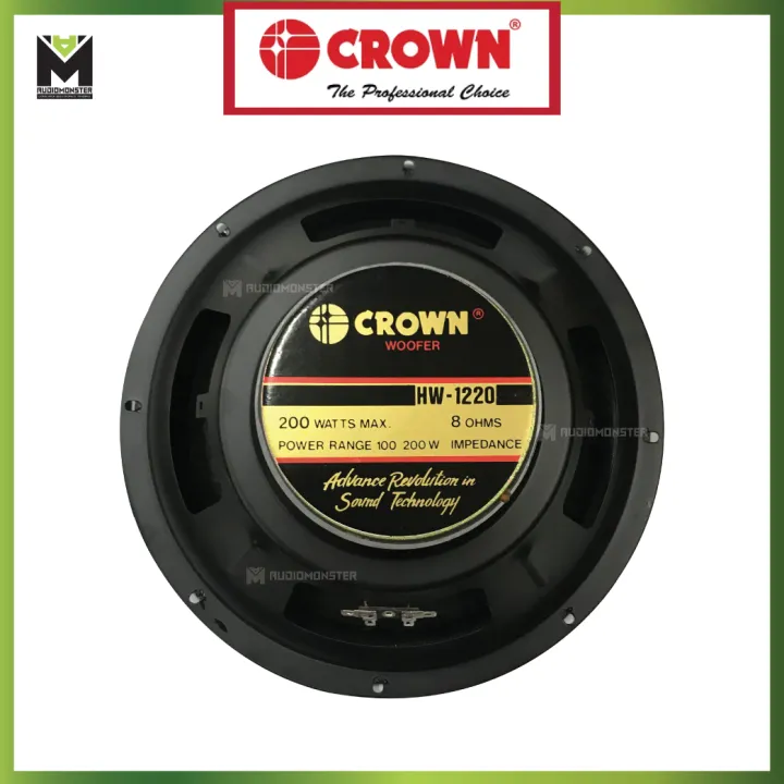 Crown HW-1220 12 inch 200 watts Woofer Speaker | Lazada PH