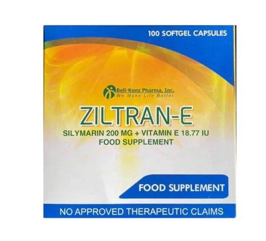 Ziltran with Vitamin E and Silymarin 200mg/18.77IU Capsule - 100 pcs ...