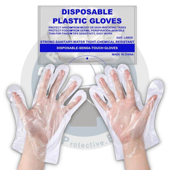 PE-Single Use Glove One-time Glove Disposable Glove 100 per/bag | Lazada
