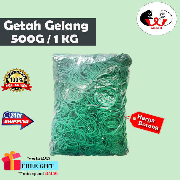 Getah Gelang Hijau / Getah Bulat / Elasticity Rubber Band Green [500G ...