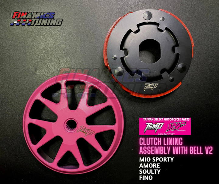 CLUTCH LINING ASSEMBLY WITH BELL V2 FOR YAMAHA MIO SPORTY SOULTY AMORE ...