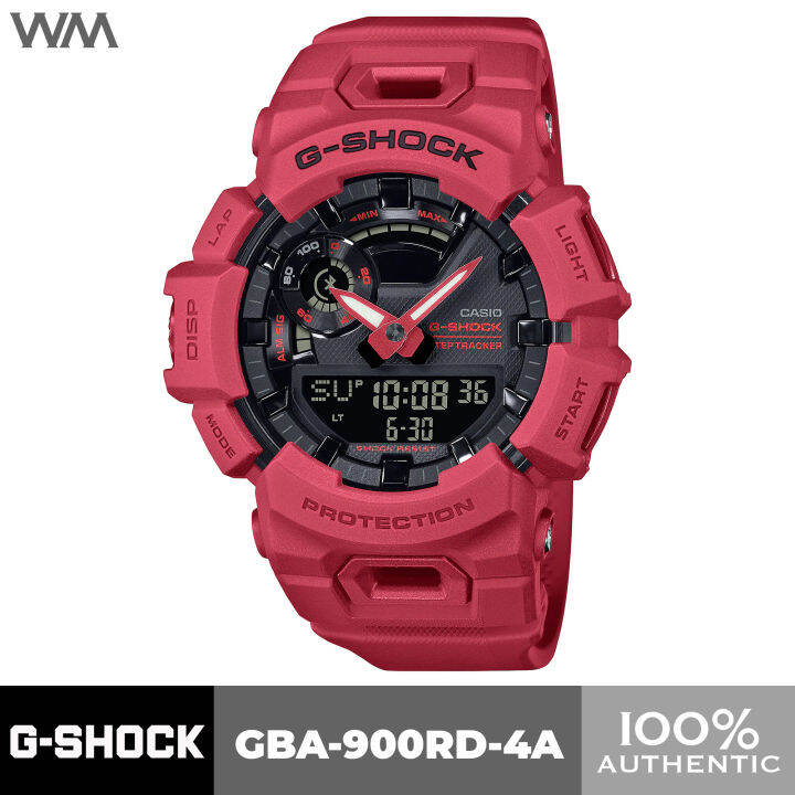Casio G-SHOCK G-Squad GBA-900 Series Red MIP LCD Rugged Smart Bluetooth ...