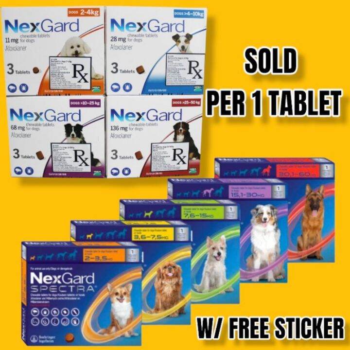 NexGard chewable 1 tablets for Dogs ( WITH STICKER ) | Lazada PH