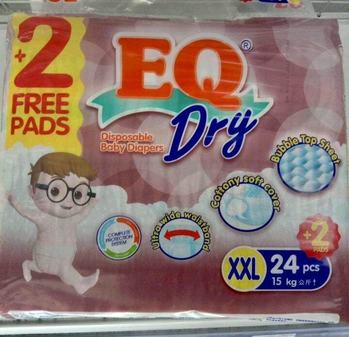 EQ Dry XXL (over 15 kg) 24pcs + 2pcs | Lazada PH