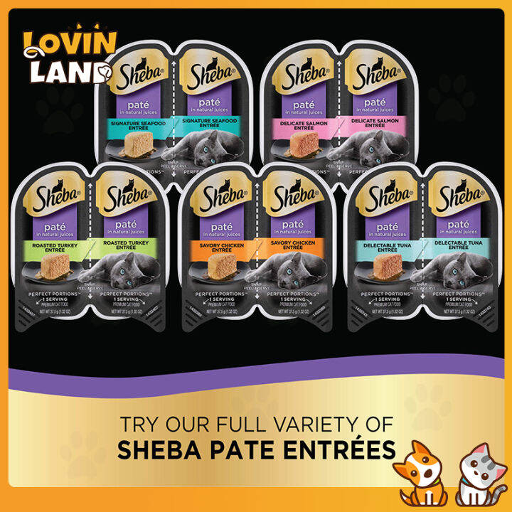 SHEBA PERFECT PORTIONS Paté Adult Wet Cat Food Trays Savory Chicken ...