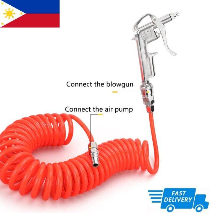 3M-15M Hose For Compressor Air Tool High Pressure PU Tube Pipe Gas Spring Pneumatic Spiral ...