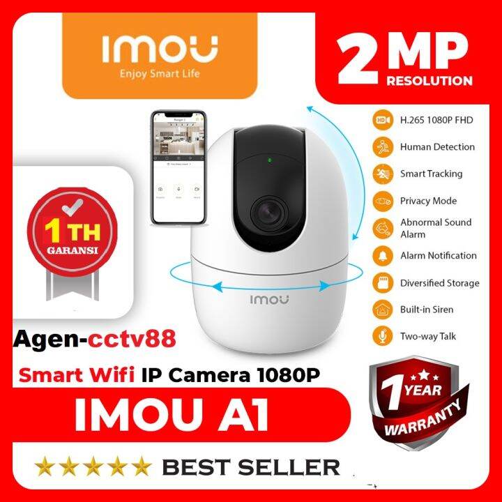IMOU A1 Smart Wifi Pan Tilt IP Camera 1080p 2MP Garansi Resmi 1th Harga ...