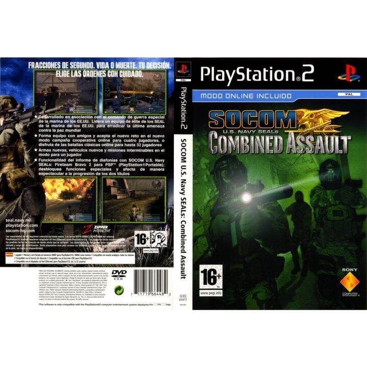 แผ่นเกมส์ PS2 SOCOM U.S. Navy SEALs Combined ault คุณภาพ ส่งไว | Lazada ...