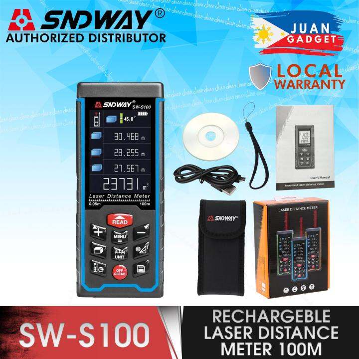 Sndway SW-S100 100m Meters Laser Distance Meter Color display high ...