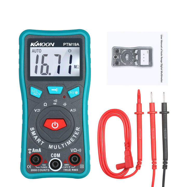 Smart Sensor KKmoon Compact Handheld True RMS Auto-Ranging AC/DC DMM ...