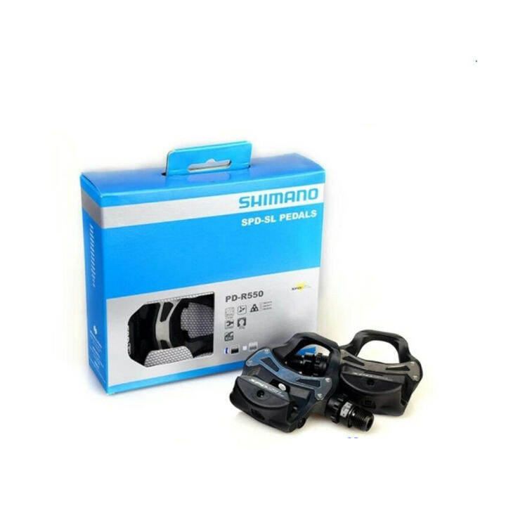 SHIMANO PD-R550 SPD SL Road Bike Pedal Clipless Black จักรยานเหยียบ | Lazada.co.th