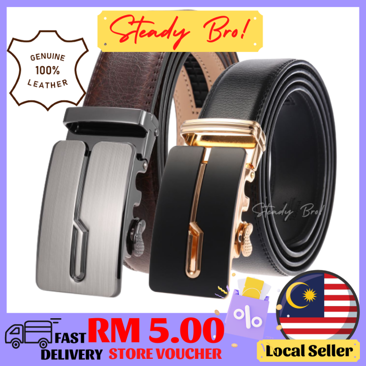 100% Cow Leather Men's Leather Belt Casual Formal Tali Pinggang Lelaki ...