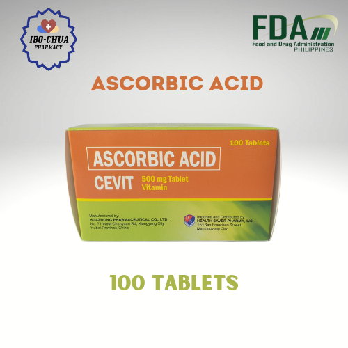 Vitamin C Ascorbic Acid (Cevit) 500mg- 100 tablets | Lazada PH
