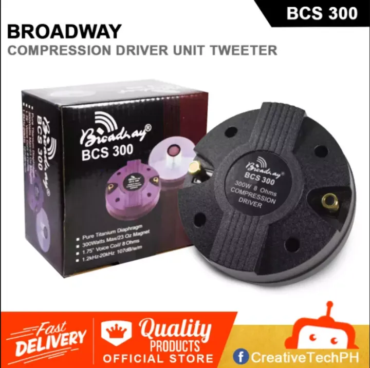 BCS 300 Broadway Compression Driver Unit 300 watts 8ohms BCS 300 ... BCS 300 Broadway Compression Driver Unit 300 watts 8ohms BCS 300 ...