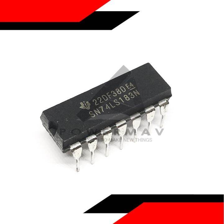 original 74ls183 dip IC 74183 dual carry full adders ttl ls 5v dc 8ma ...
