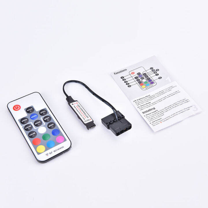 SHUNCHANG 12V DC SATA RGB Controller RF Remote Controler Wireless For ...