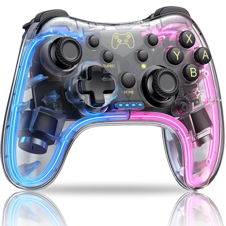 Narsta วิดีโอเกม Gamepads RGB Wireless Pro Controller เข้ากันได้ ...