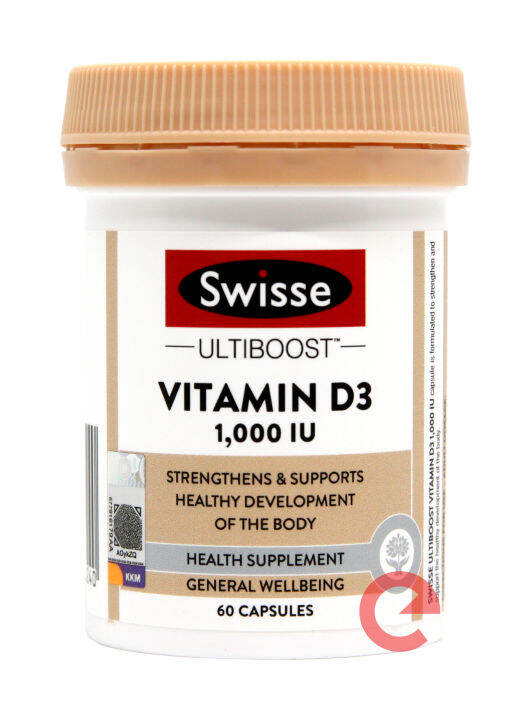Swisse Ultiboost Vitamin D3 1000IU Capsule 60S (MAL20096036NC) | Lazada