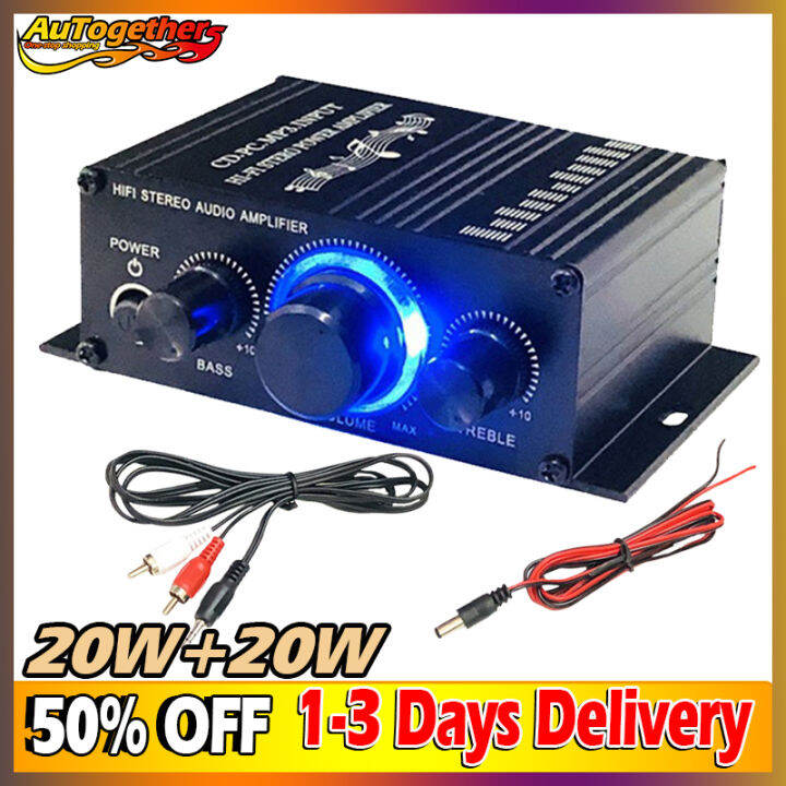 Mini Audio Power Car Amplifier Digital Audio Receiver AMP Dual Channel ...
