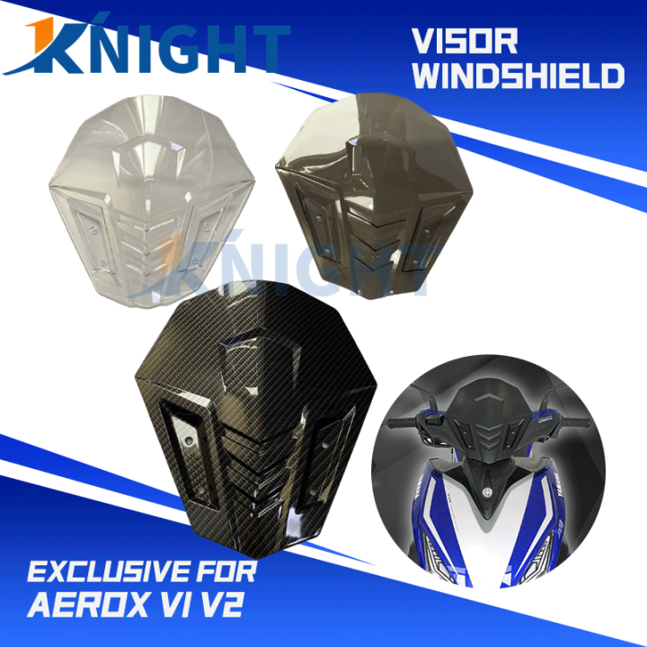 Knight Motorcycle Aerox Windshield Visor V2 For Aerox V1 and V2 Clear ...