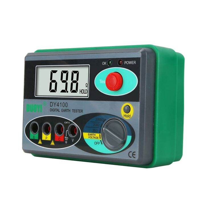 Meters Resistance Insulation Megohmmeter 2000Ω to 0.01Ω Tester Voltage ...