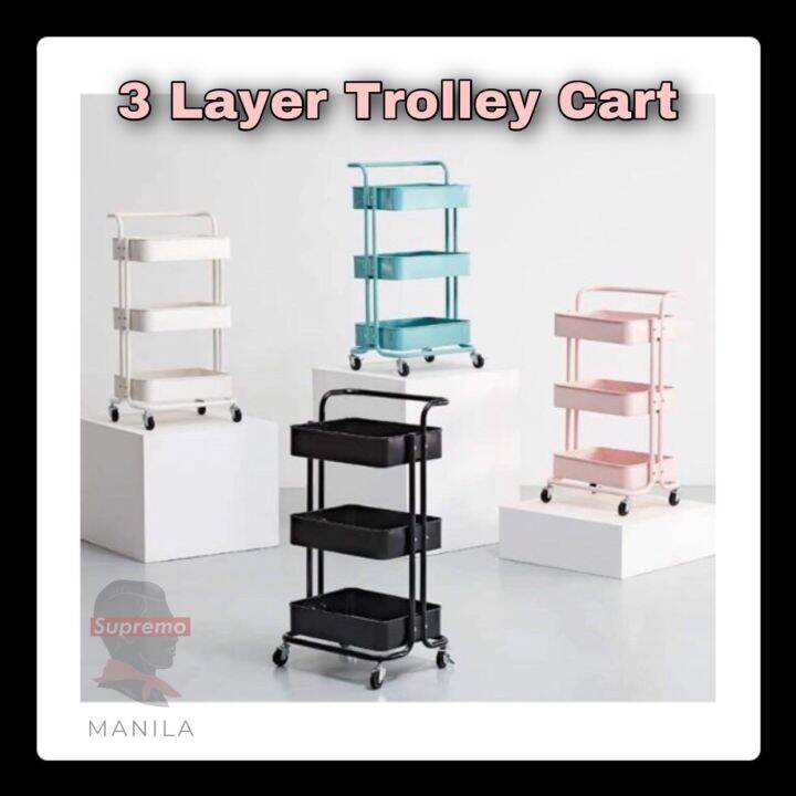 3 Layer Kitchen Trolley Cart with or without handle | Lazada PH