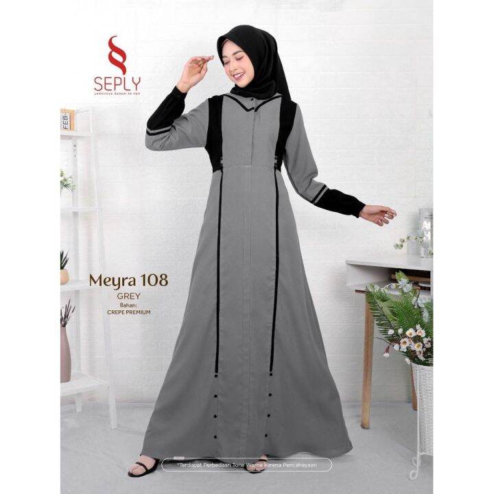 GAMIS SEPLY MEYRA 108 GREEN NAVY GREY NEW MODEL 2022 | Lazada Indonesia