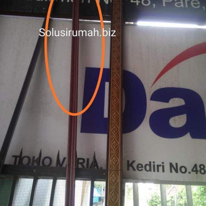 LIST PVC SUDUT PROFIL 3x3cm panjang 1M WARNA KAYU LIS PLAFON | Lazada ...