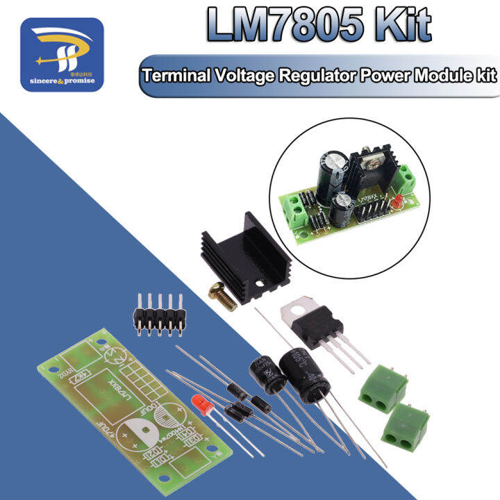 DIY KIT LM7805 L7805 DC/AC Three Terminal Voltage Regulator Power Supply Module 5V 6V 9V 12V ...