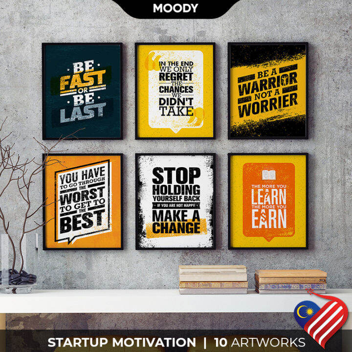 MOODY STARTUP MOTIVATIONAL Framed Poster | Inspirational Series Poster ...