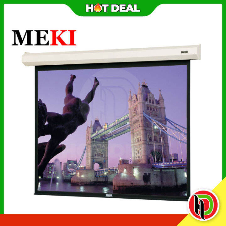 Hotdeal Meki 96" x 96" ( 8x8 ) Motorized Projector Screen With Remote ...
