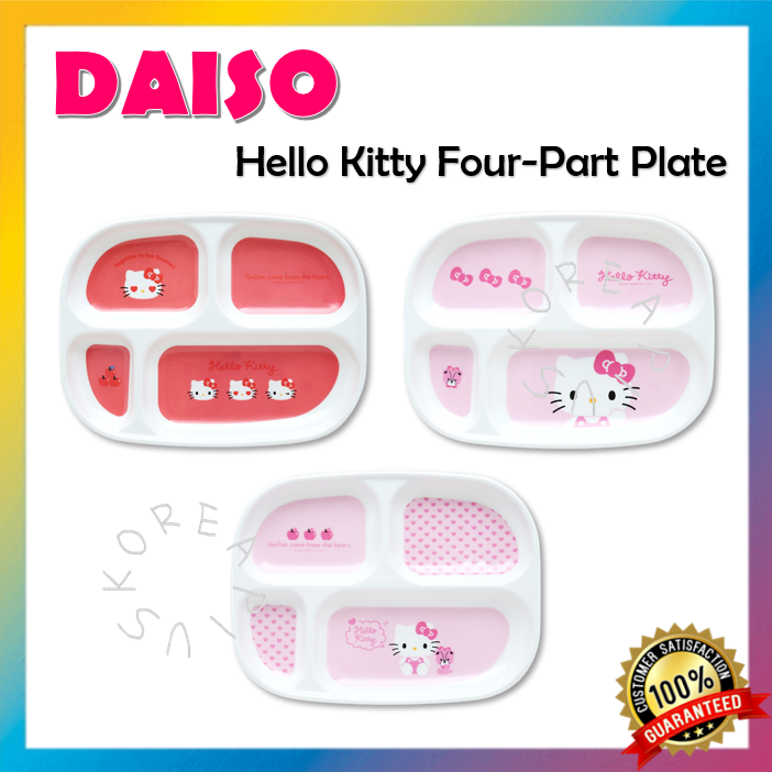 [DAISO] Hello Kitty Four-Part Plate | Lazada