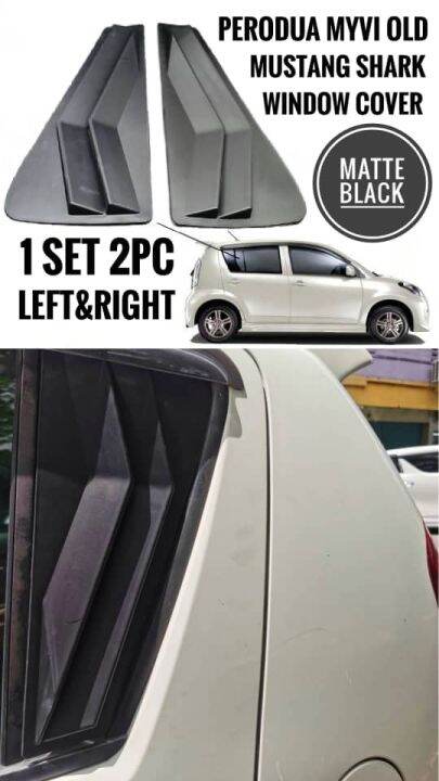 2PC Perodua Myvi Window Cover Myvi Mustang Louver Shark Rear Side ...