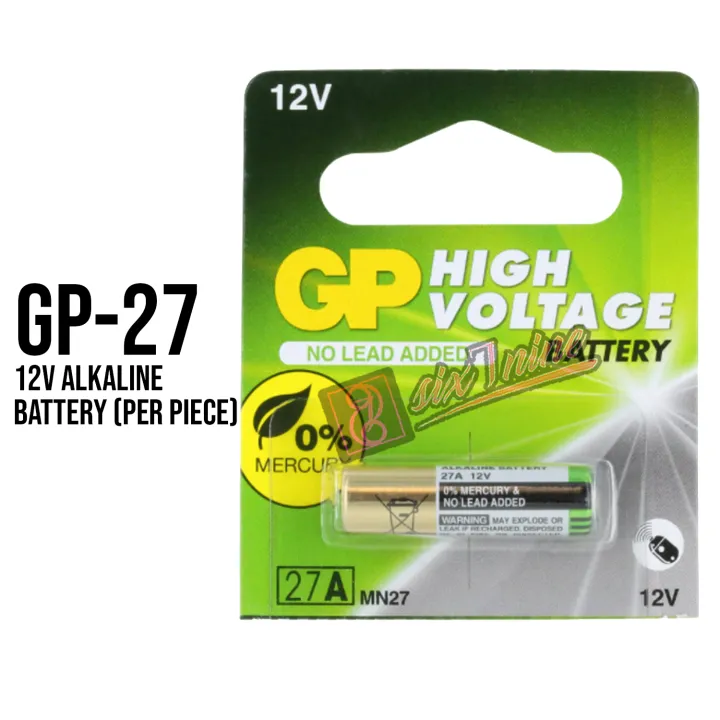 GP 27A 12V (1 Piece) High Voltage Alkaline Battery 27A Heavy Duty ...