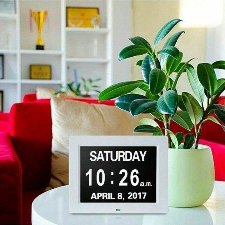 Digital Day Clock LED Calendar Dementia Alarm Time Date Month Year ...