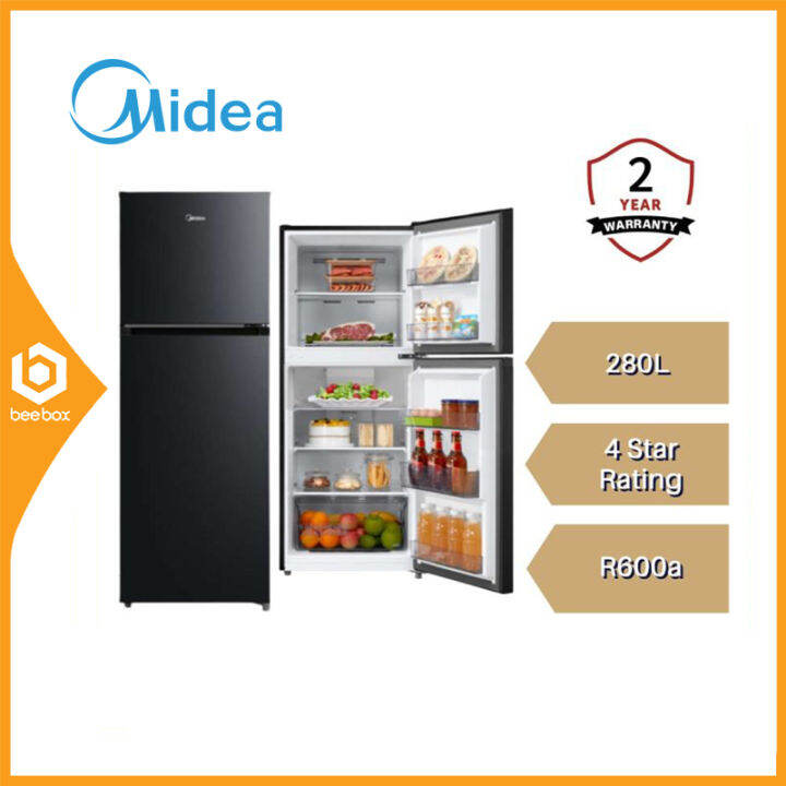 Midea ~BLACK~ 280L 2 Door Refrigerator - MDRT345MTB30 | Lazada