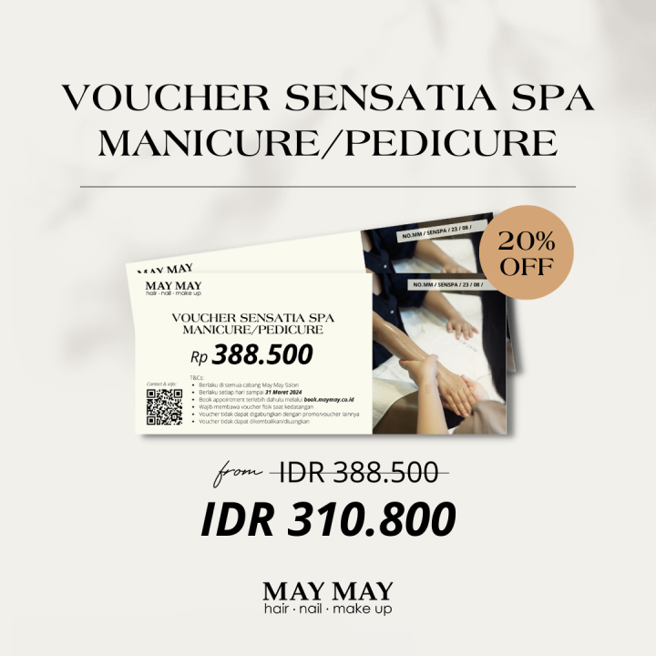 Voucher SENSATIA SPA Manicure/Pedicure at May May Salon | Lazada Indonesia