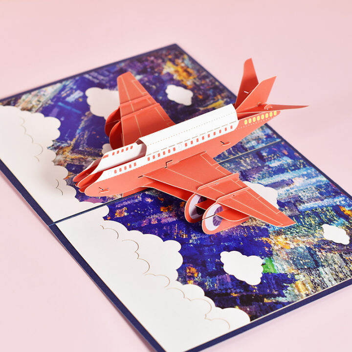 3D Airliner Pop Up Card 3D Airplane Pop-up Birthday Cards 3D Ship ...