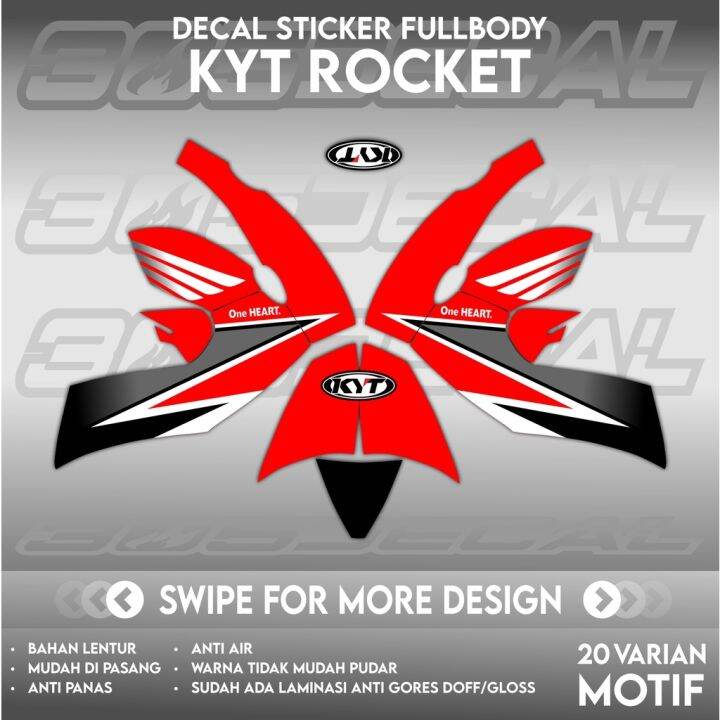 Sticker decal helm KYT ROCKET part 1 | decal helm | decal sticker ...