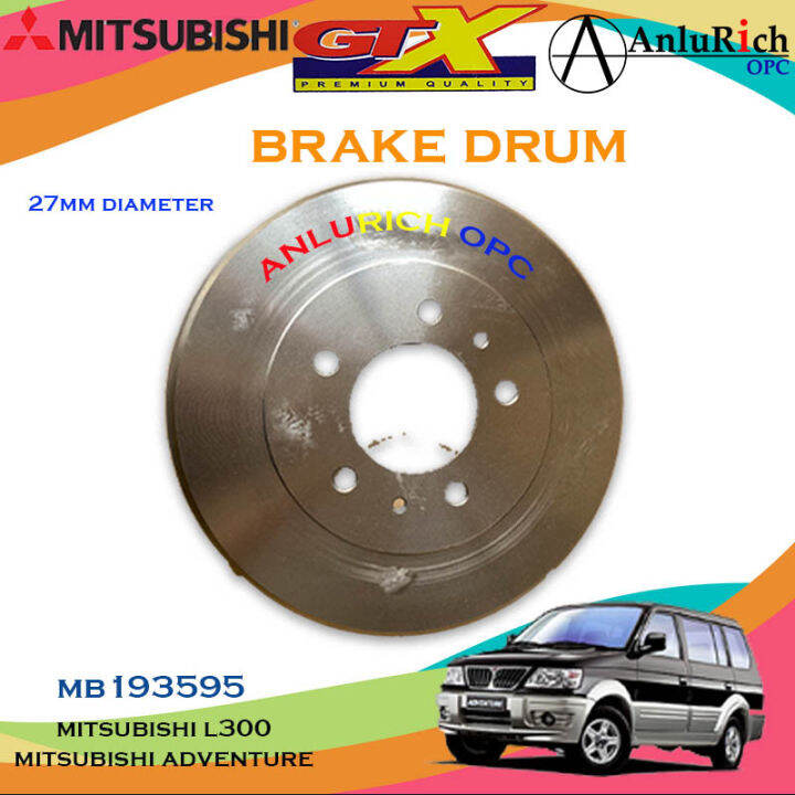 Brake Drum Rear Mitsubishi L300/Adventure GTX Part no.MB193595 | Lazada PH