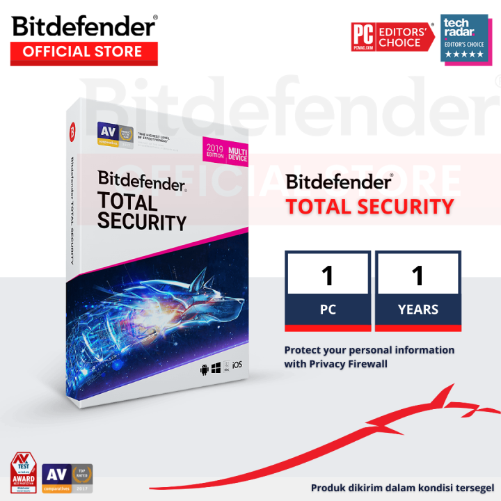 Bitdefender Total Security - 1 Device 1 Tahun | Lazada Indonesia
