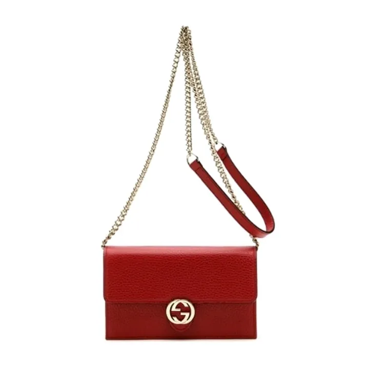 กระเป๋า GUCCI GG INTERLOCKING WOC (RED) | Lazada.co.th