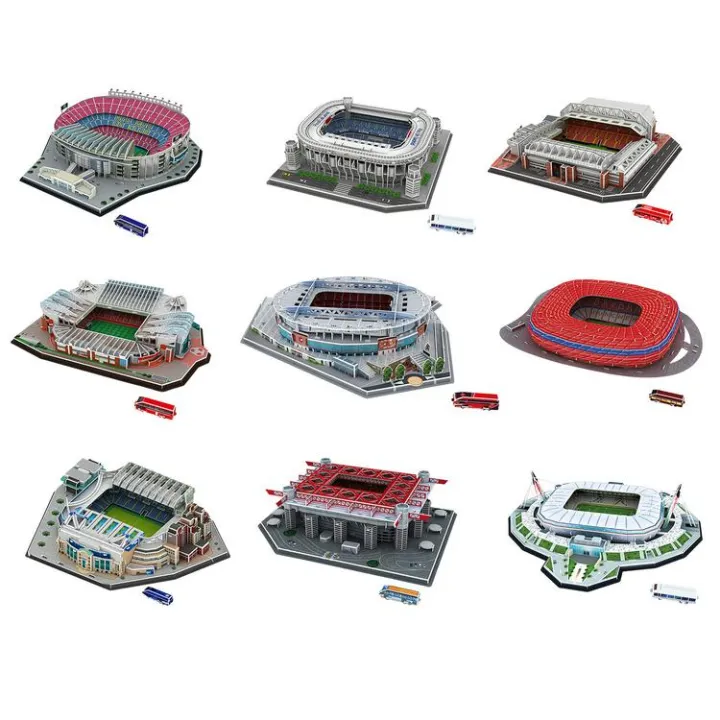 Football Field Model Puzzle Kids DIY Model Puzzle STEM Toys 3D ...