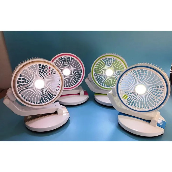 Folding Fan Led Lamp Charging Fan USB Desktop Mini Fan | Rechargeable ...