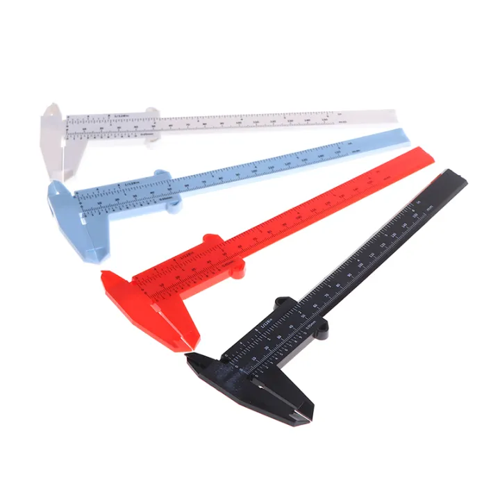 0-150mm double rule scale plastic Vernier caliper measuring Student ...