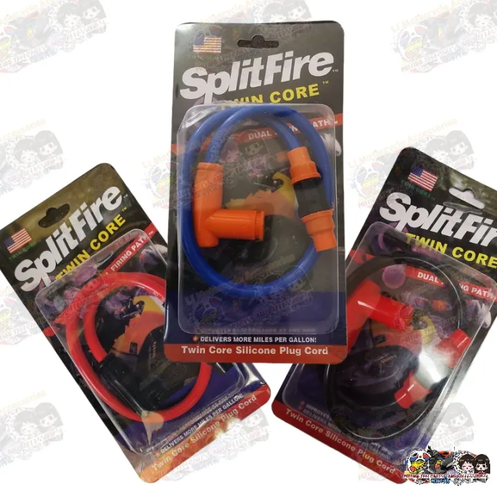 LJ Motorcycle splitfire twin core spark plug cap with high tension wire ...
