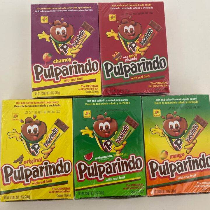 ♨Pulparindo The Original Real Tamarind Bar 20 pcs bar pack Mexican ...