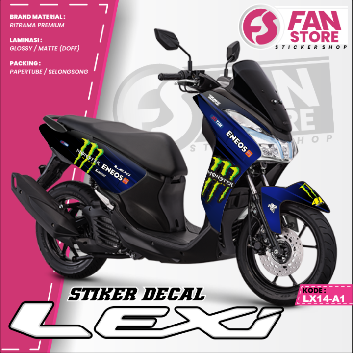 Decal Sticker Lexi 125 2019 Full Body - Stiker Decal Yamaha Lexi ...