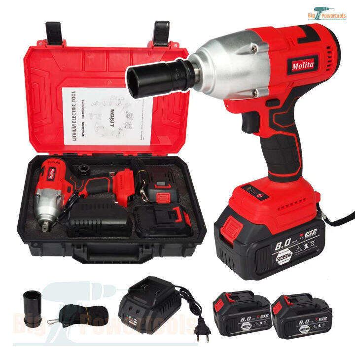 MOLITA บล็อกแบต บล็อกไฟฟ้า 399V แบต 2ก้อน รุ่น 600 นิวตัน ล็อกแบตเตอรี่ ...