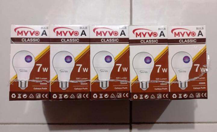 MYVO CLASSIC LAMPU LED 7 WATT 7W A BULB BOHLAM BULAT BERGARANSI TERMURAH | Lazada Indonesia